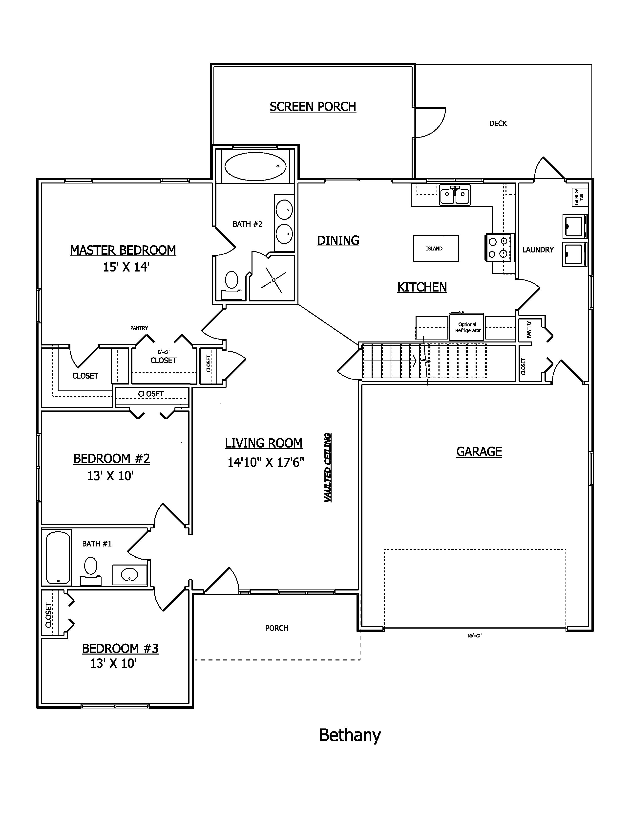 Floor Plan | The Bethany | Old Country Farms | Lenape Builders