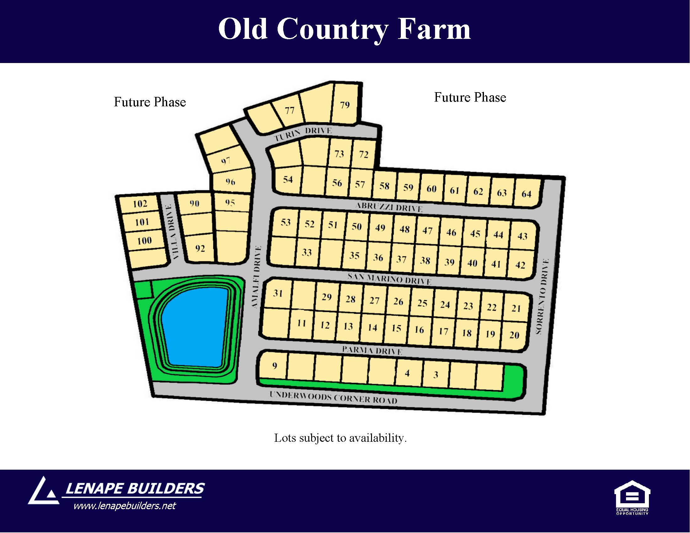 Community Site Plan | Old Country Farm | Lenape Builders